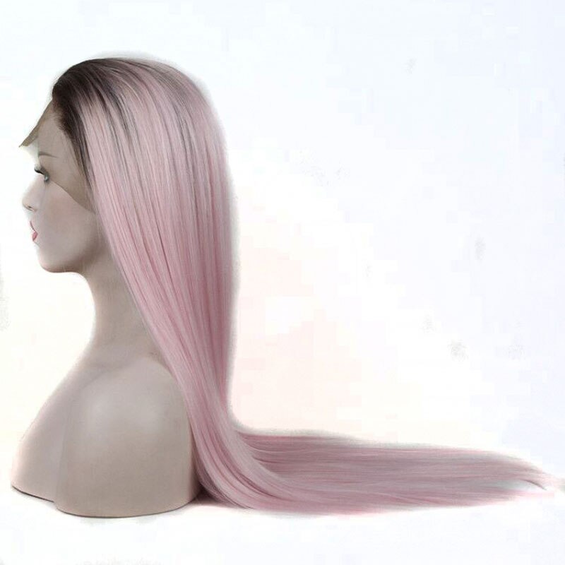 Bombshell Black Ombre Pink Straight Synthetic Lace... – Vicedeal