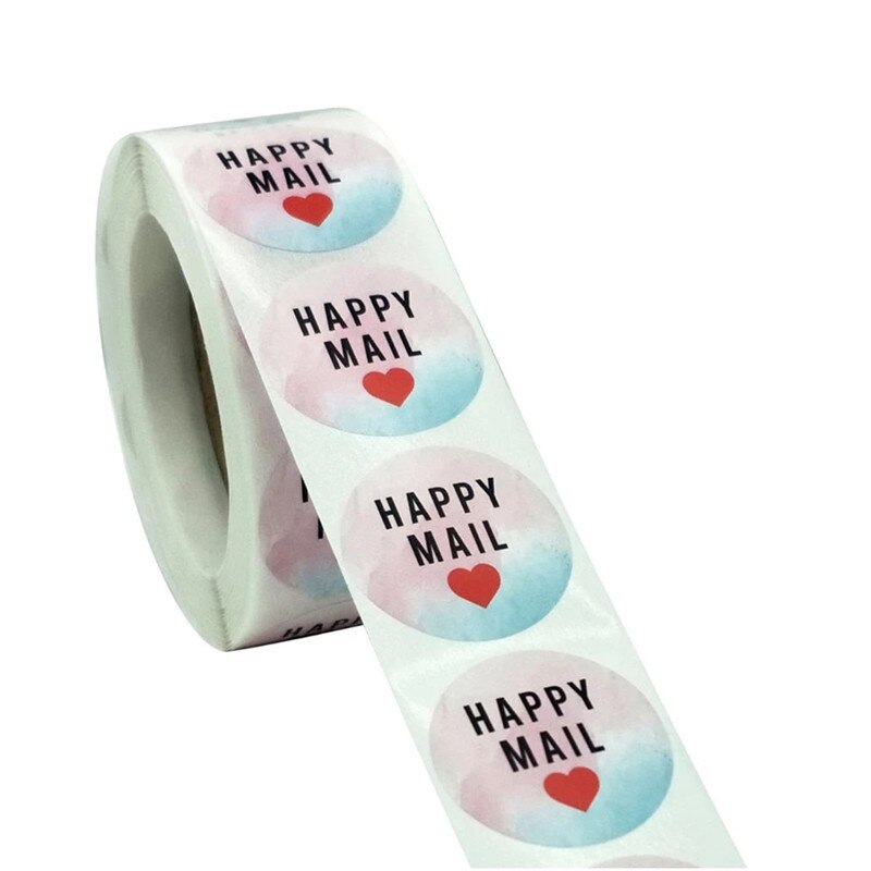 100-500pcs Happy Mail Stickers Scrapbooking1 Inch ... – Grandado