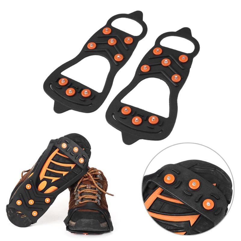 8 Studs Ice Shoe Spiked Grips Cleat Crampons Climb... – Grandado