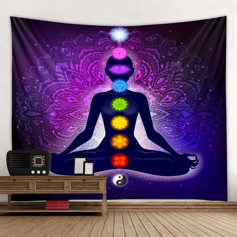 Mandala Tapestry Meditation Chakra Wall Mounted Ta... – Grandado