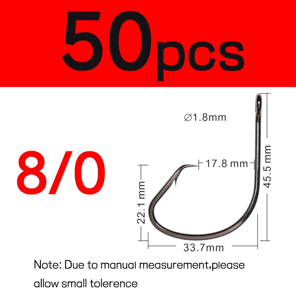 Elllv 50pcs 1/0 - 8/0 Saltwater Fishing Octopus Ci... – Grandado