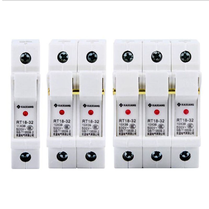 RT18 32X AC 32A 64A 1 Pole DIN Rail Mount Fuse Hol... – Grandado
