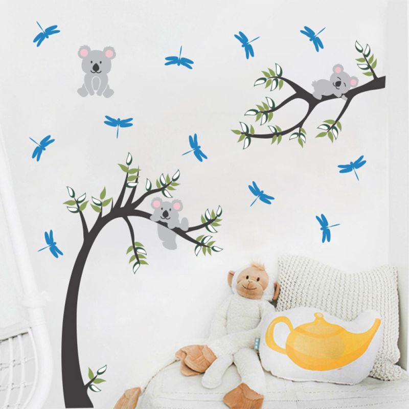 Cartoon Koala Wall Decor Stickers For Kids Room Ba... – Grandado