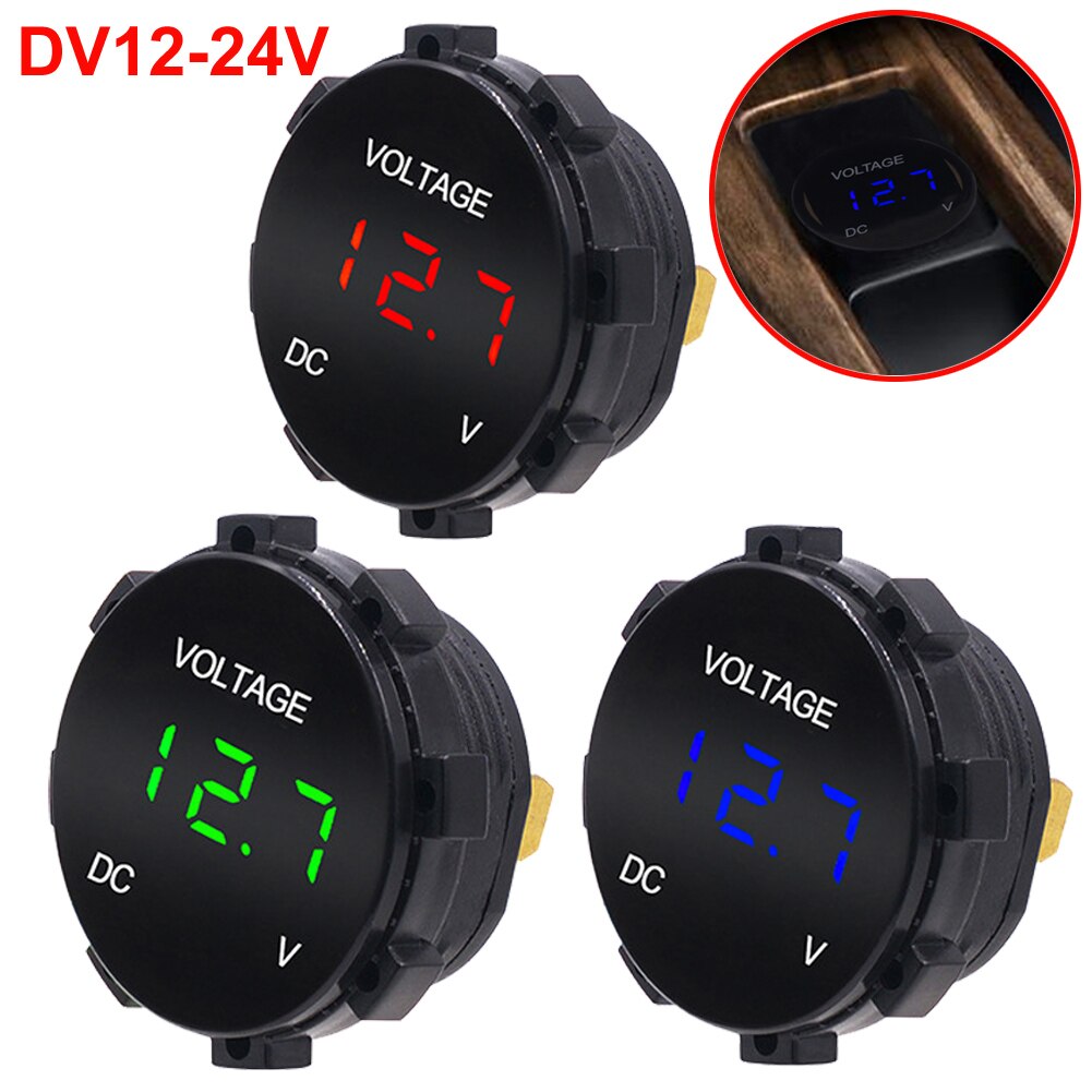 12V 24V Voltage Meter Car Marine Motorcycle LED Di... – Vicedeal