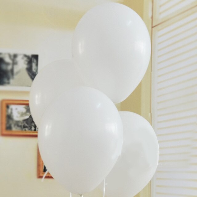 10pcs 12inch white balloons wedding party 18inch 3... – Grandado
