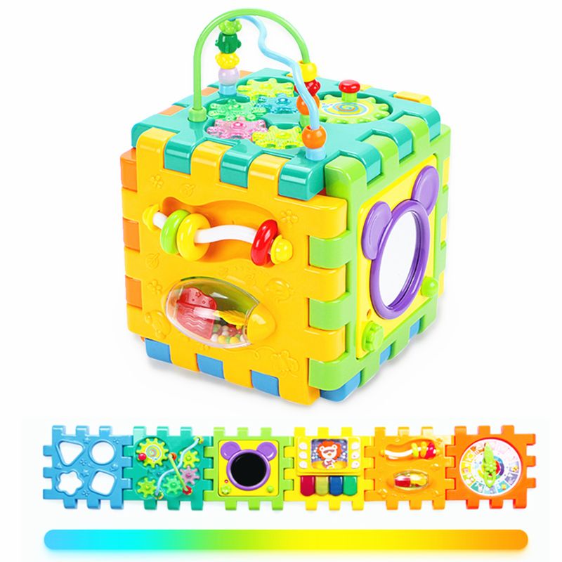 Baby Activity Cube Toddler Toys 6 in 1 Shape Sorte... – Vicedeal