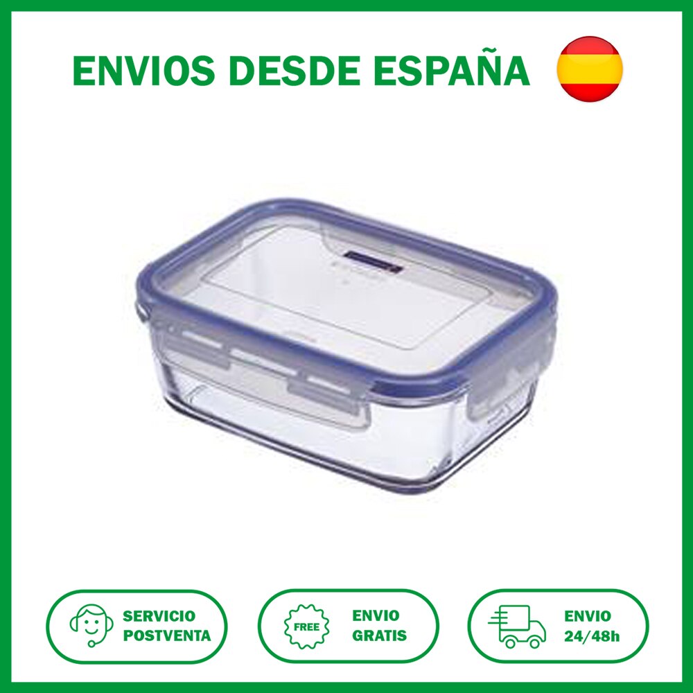 Fiambrera de cristal rectangular mediana – Grandado