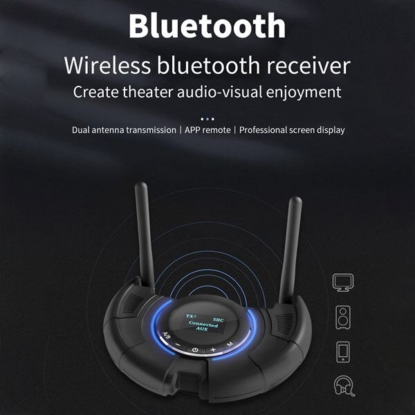 Transmisor receptor Bluetooth 2 en 1 CSR8675 Bluetooth 5,0 adaptador Sn ...