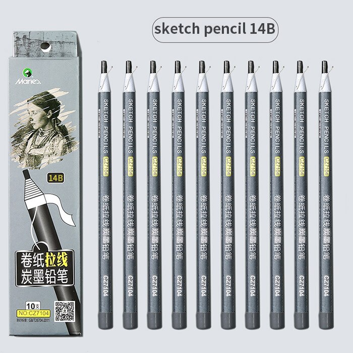 Marie's 10Pcs 12B/14B Pull line Paper pencil Sketc... – Grandado