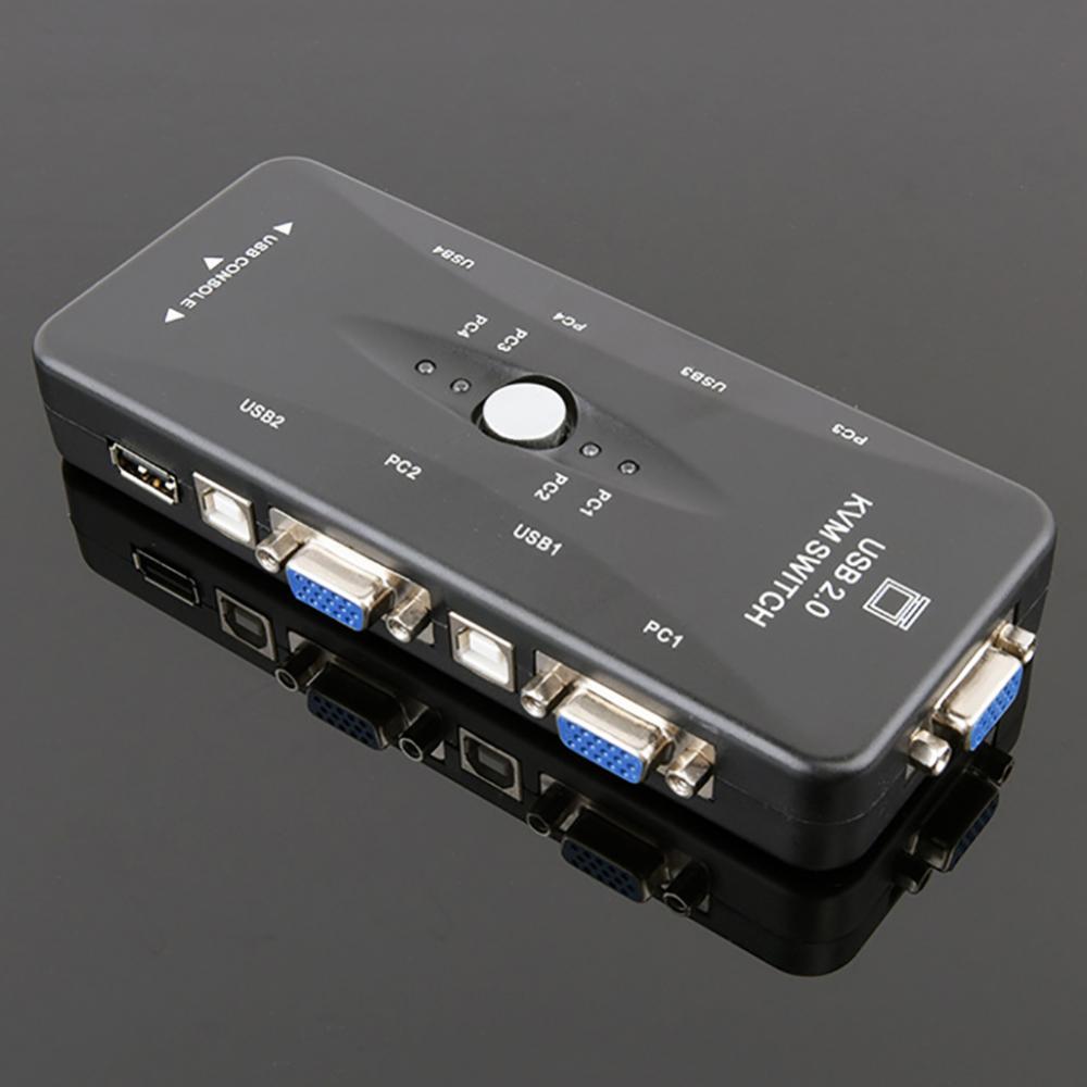 4 Ports USB KVM Switch USB 2.0 KVM Switch Mouse/Ke... – Vicedeal