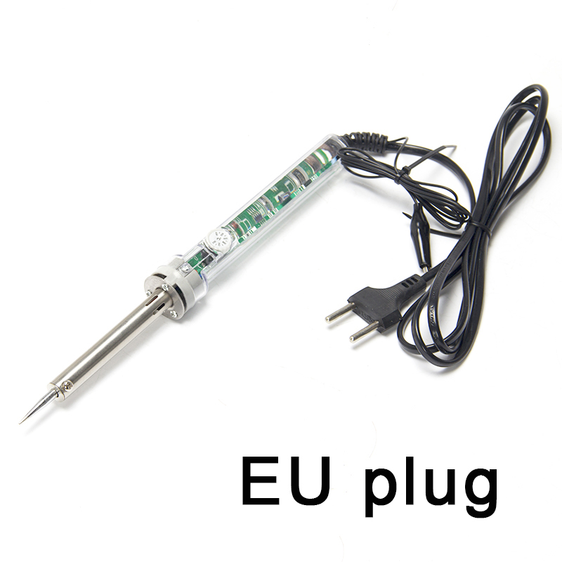 60W Electric Soldering Iron Adjustable Temperature Ceramic Heater LCD Home Repair Soldering ...