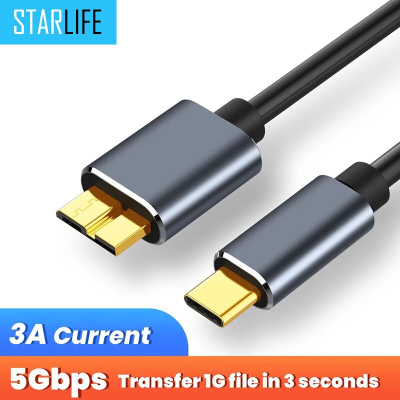 Micro B USB 3.0 Cable Type-C to USB Micro B Cable ... – Vicedeal