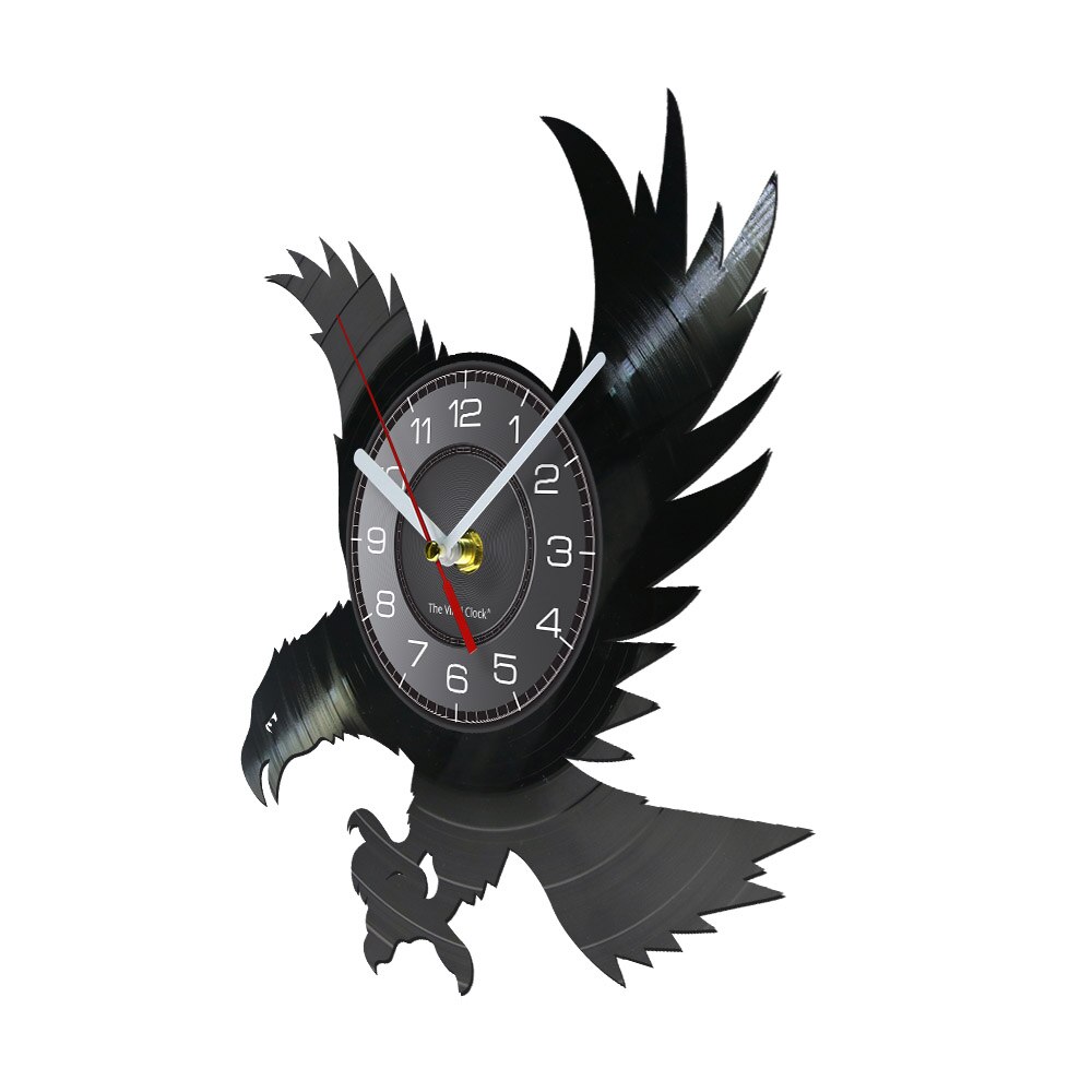 Flying Eagle Silhouette Wall Clock Tercel Wall Dec... – Grandado