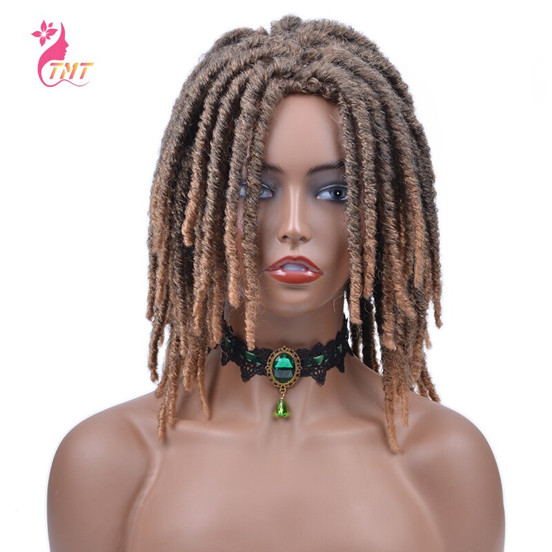 Braided Wig Dreadlock Synthetic Hair Wig Faux Locs... – Vicedeal