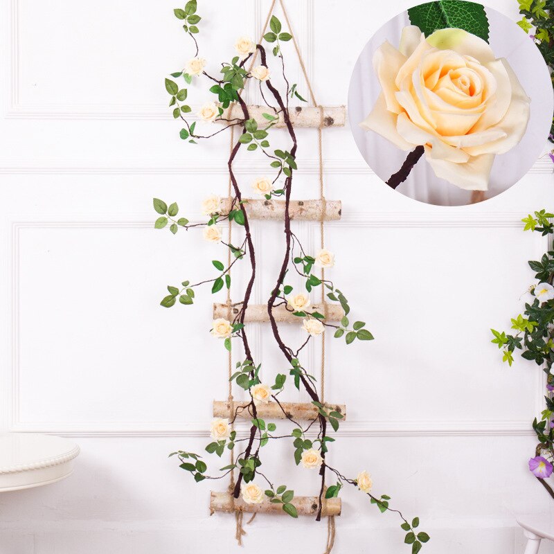 Rose Artificial Magnolia Flowers Vine Wreath Hangi... – Vicedeal