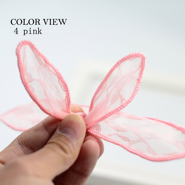 Lace rabbit ears DIY bowknot accessories handmade ... – Grandado