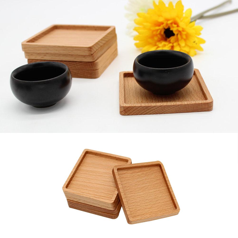 Wooden Coaster Beech Square Coaster Innovative Cof... – Grandado