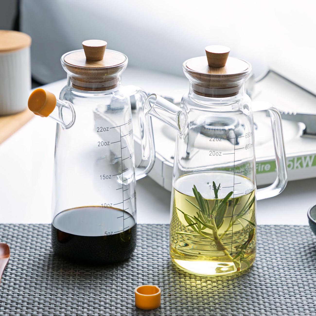 650 Ml Glas Olijfolie Blikjes Azijn Container Keuk... – Grandado