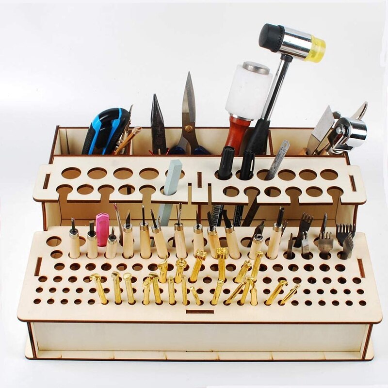 Leather Tool Holder Wooden Leather Craft Tool Hold... – Grandado