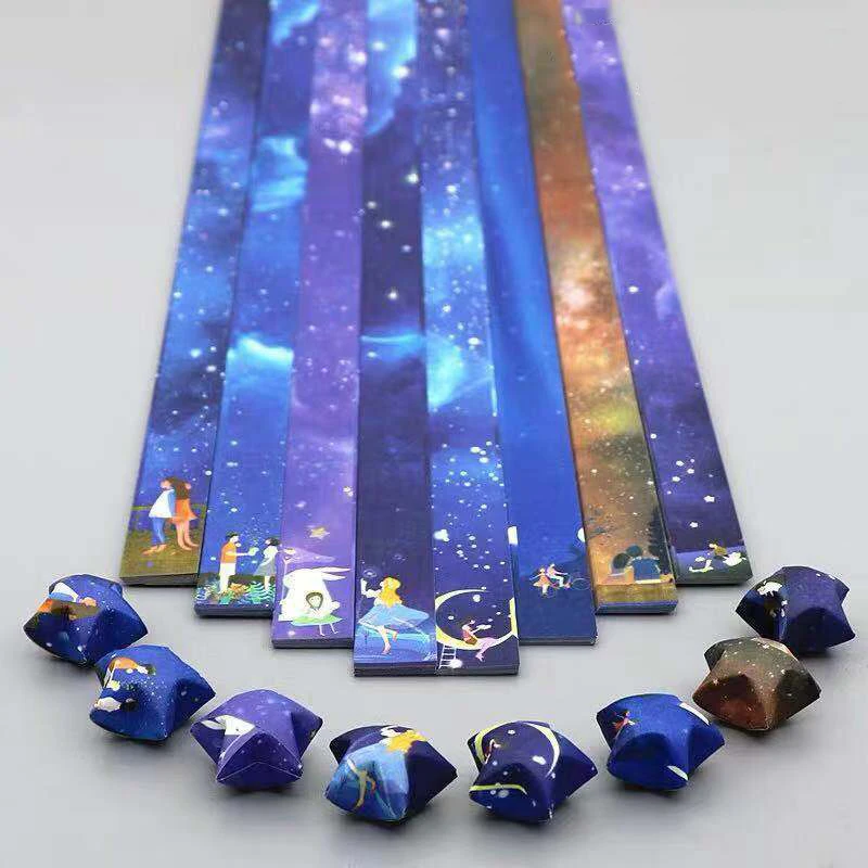 136 Outer Space Sky Origami Stars Paper Lucky Kawa... – Vicedeal