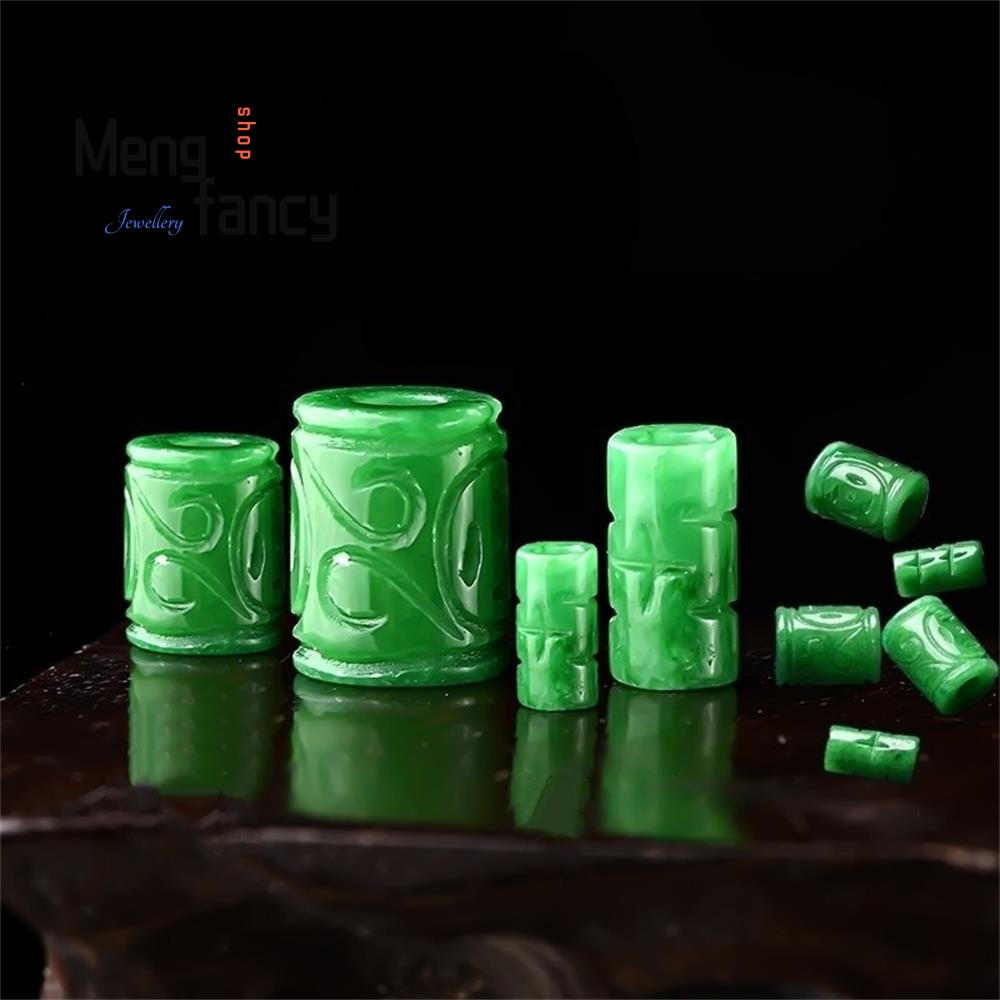 Natural Emerald Jade Carved Loose Beads Diy Jewelr... – Vicedeal