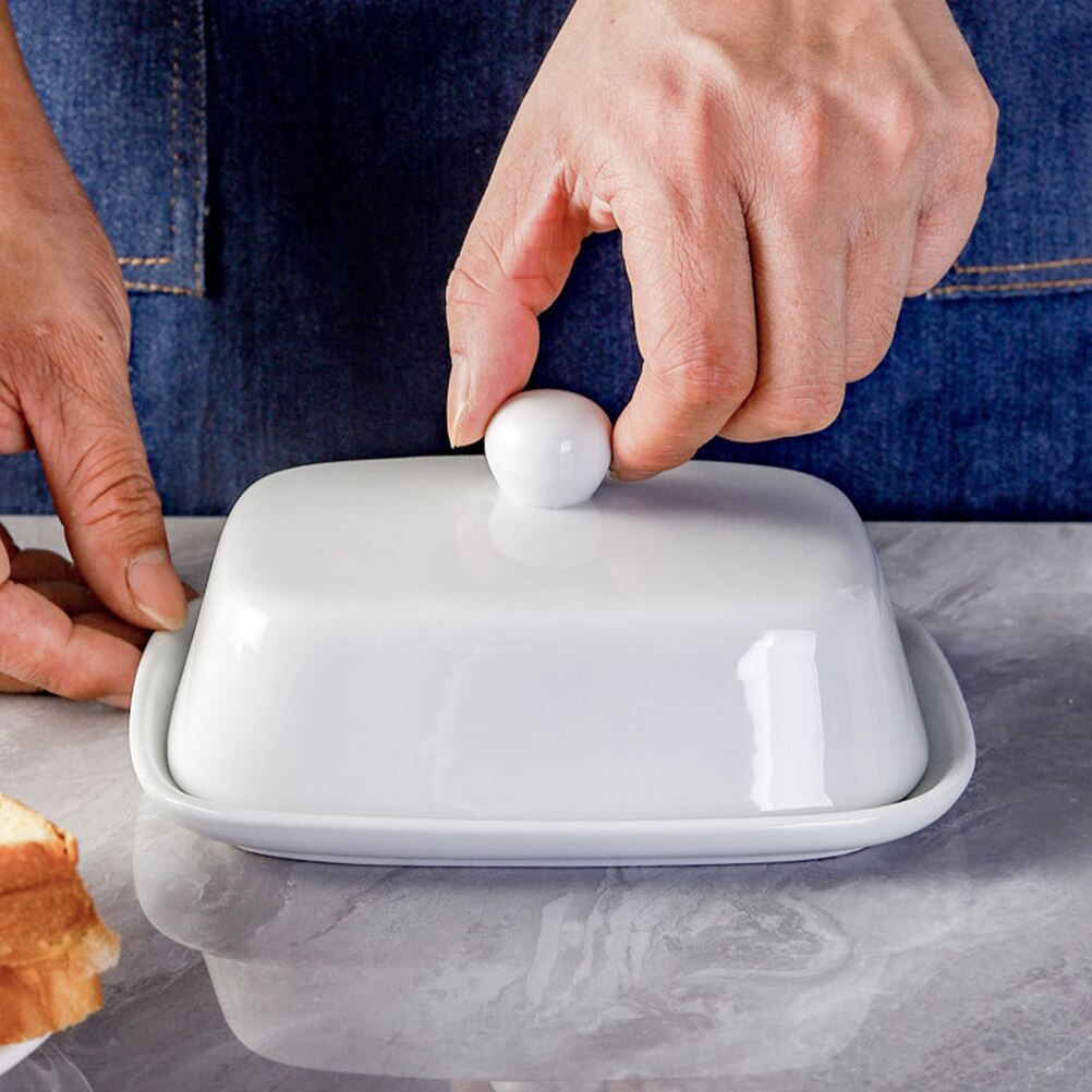 Ceramic Butter Box with Lid Butter Plate with Lid ... – Grandado