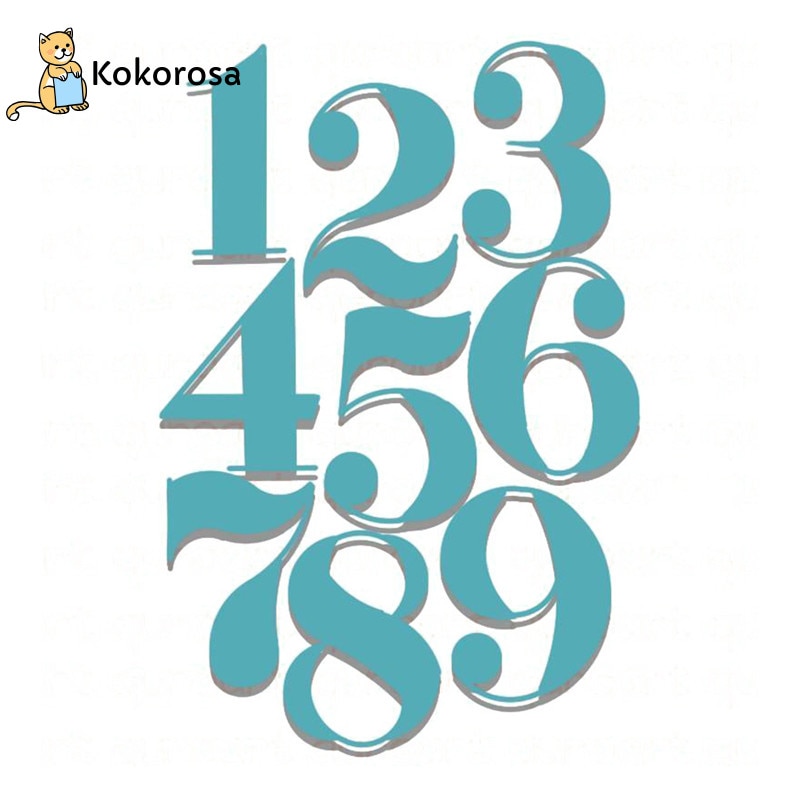 Kokorosa Number Metal Cutting Dies for Craft Scrap... – Grandado