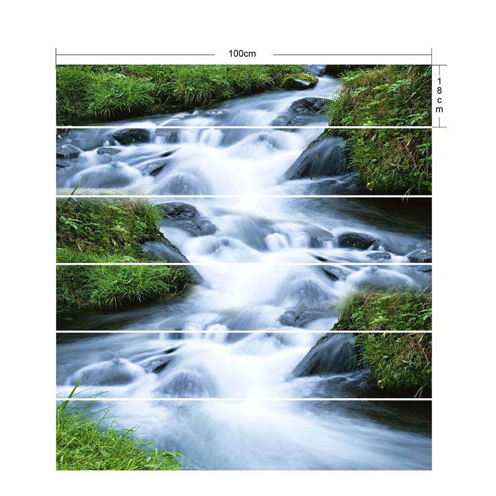 Waterfall 3D Stair Stickers Self Adhesive Staircas... – Vicedeal