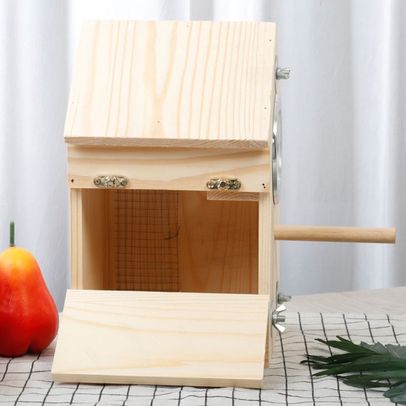 Wood Bird House Parakeet Nest Breeding Box Birdhou... – Grandado