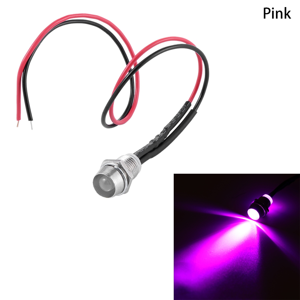 1PC 12V 8mm Multi-color Metal Shell LED Indicator ... – Grandado
