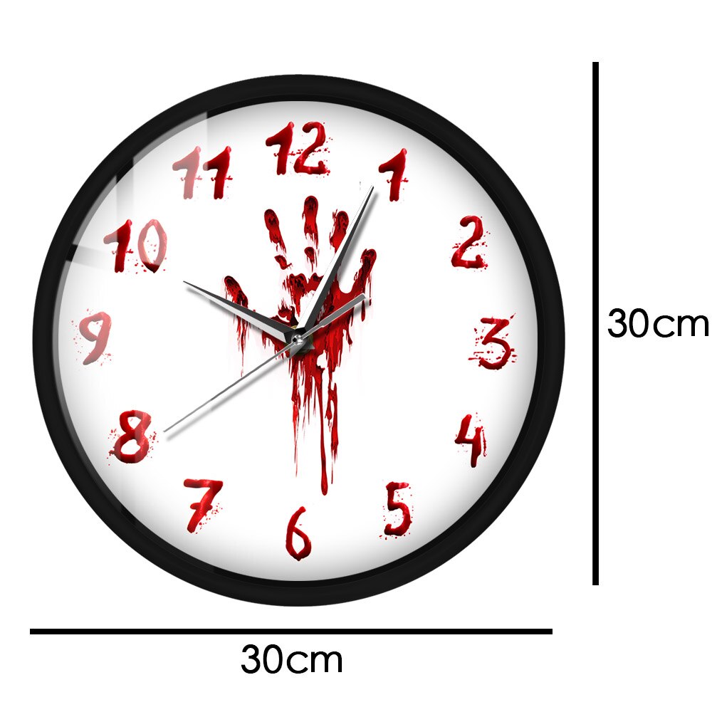 Bloody Hand Horror Metal Frame LED Wall Clock Soun... – Vicedeal