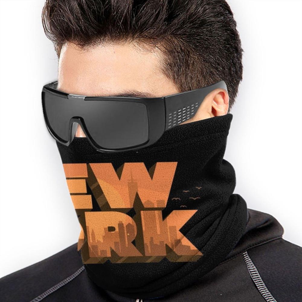 York City Typography Microfiber Neck Warmer Bandan... – Grandado
