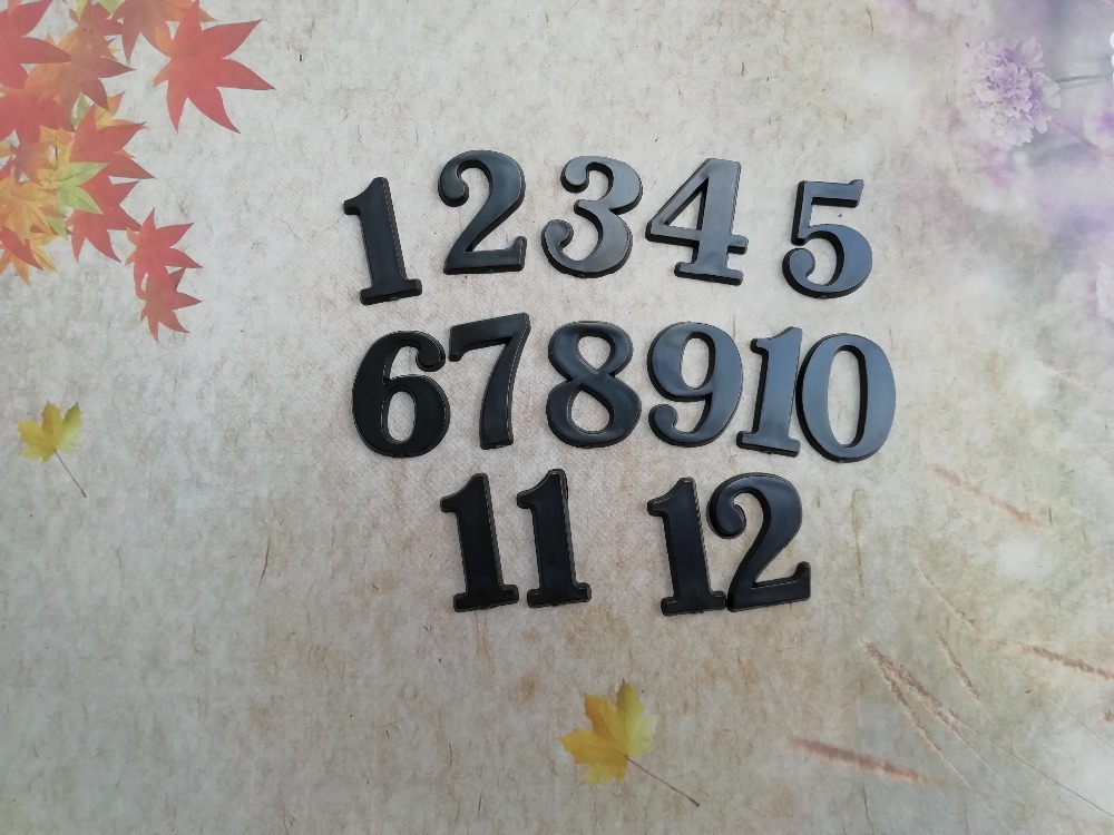 2Sets 2.5cm Plastic BLACK Quartz Clock Numbers Ara... – Vicedeal