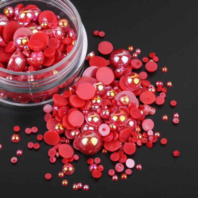 Røde abs abs plast perle perler mix størrelse ca. ... – Grandado