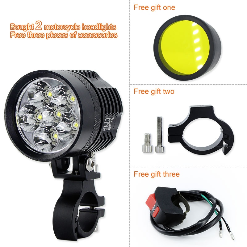 Double Colors led motorcycle headlight Fog DRL lam... – Vicedeal