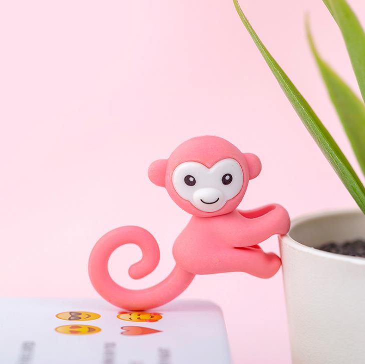 4 Pcs/set Cute Mini Candy Color Monkey Eraser Anim... – Grandado
