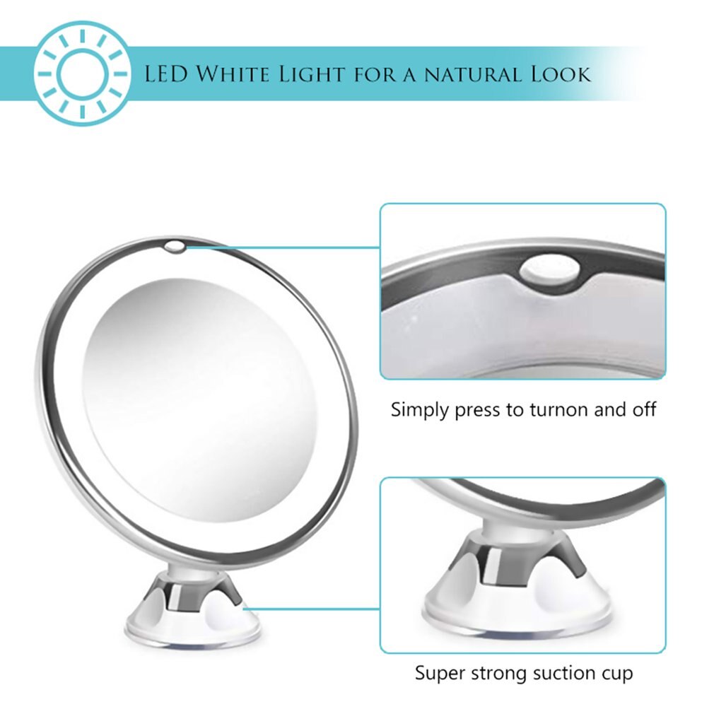 Led makeup mirror lighted Makeup mirror light magn... – Grandado