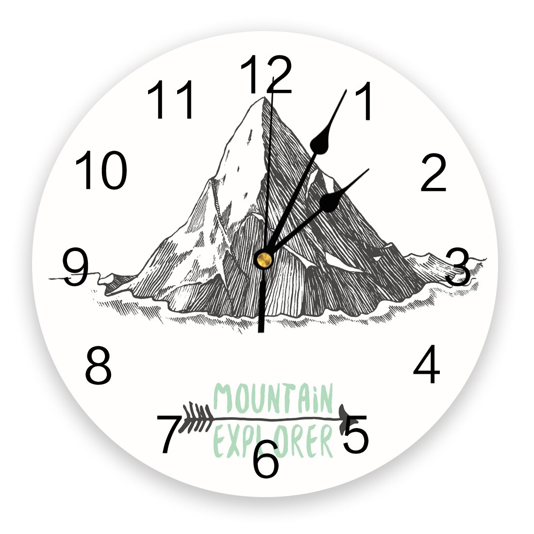 Hill Silhouette Country Arrow PVC Wall Clock Home ... – Grandado
