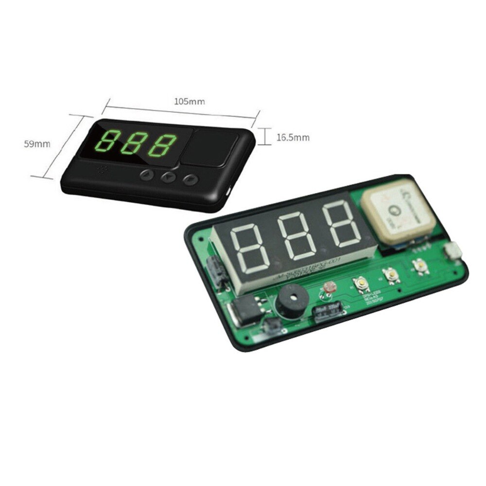Universal GPS HUD Digital Head Up Display Car Speed Warning 3 USB ...