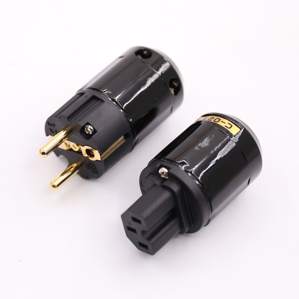One Pair Hifi Power Plug P029E+C029 EU Power Conne... – Grandado