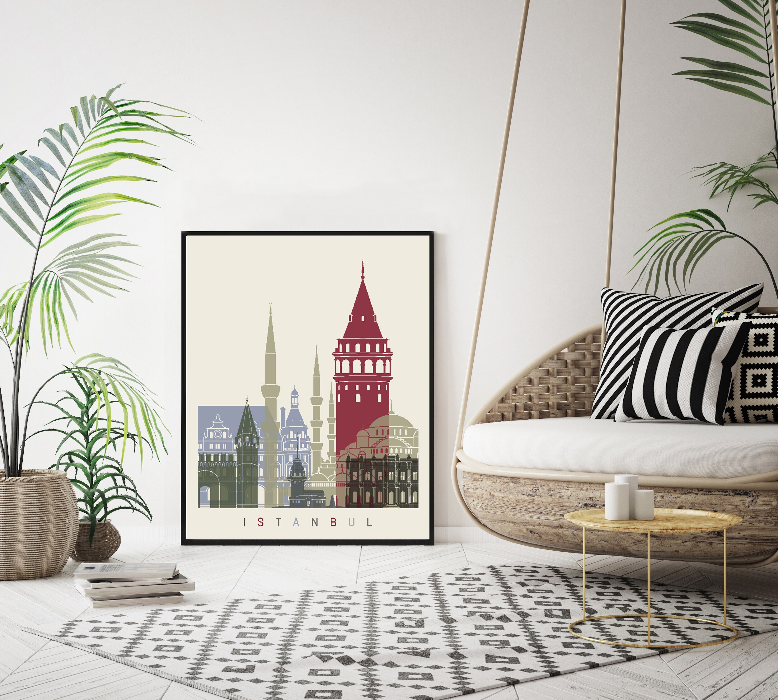 Istanbul Skyline Poster - Lámina Artistica Decorac... – Vicedeal