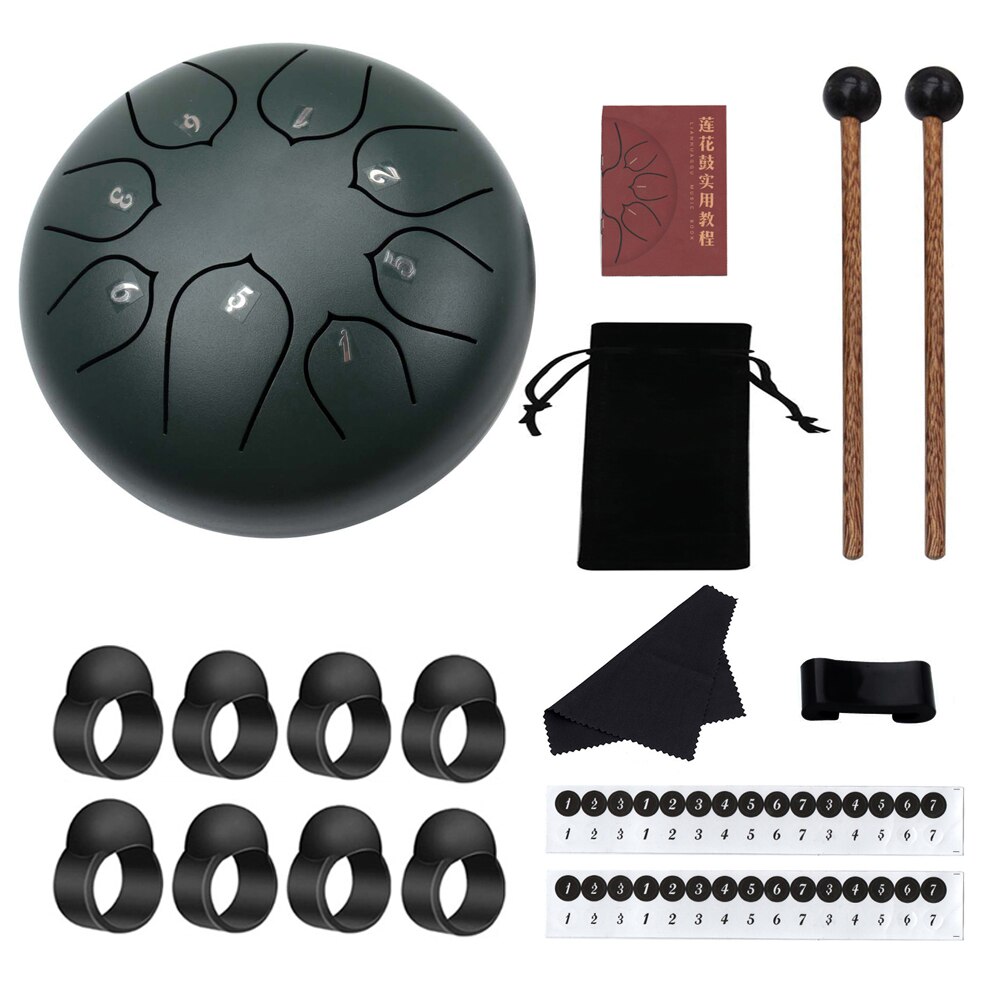 6 inch 8-Tone Steel Tongue Drum Hand Pan Drums wit... – Vicedeal