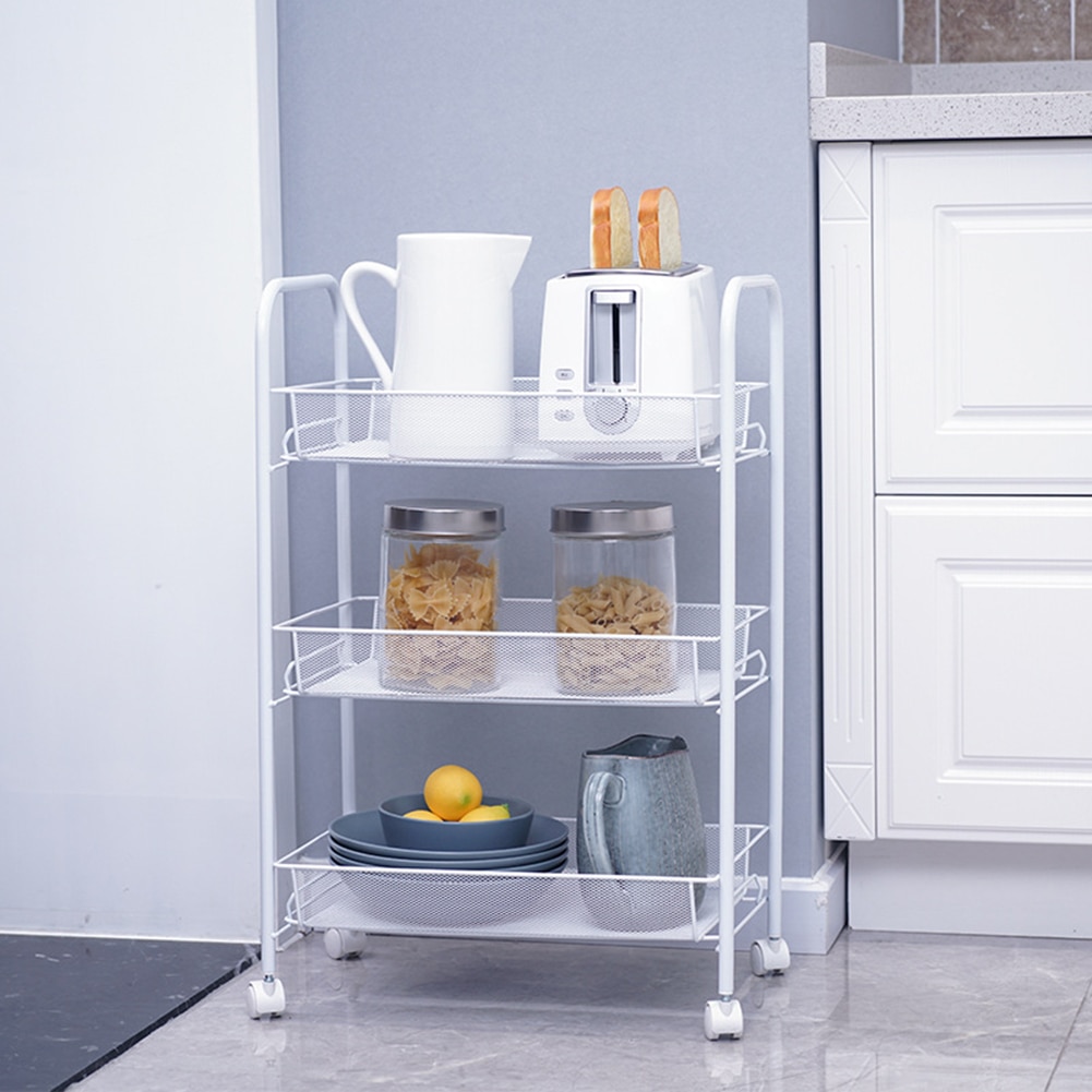 3-layer Kitchen Trolley Cart Dining Shelf Island B... – Grandado