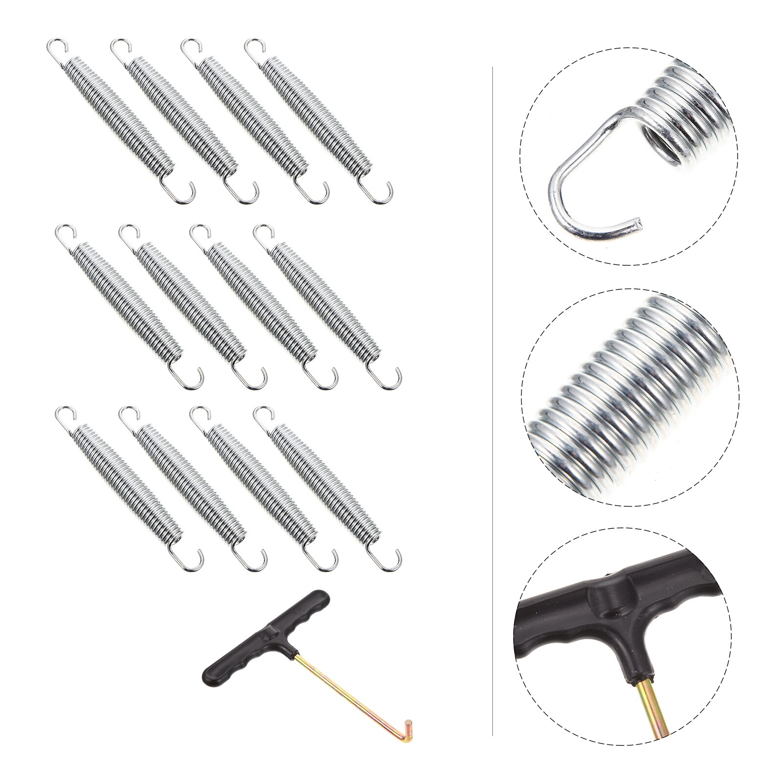 1 Set of Galvanized Steel Wire Tension Springs Ten... – Grandado
