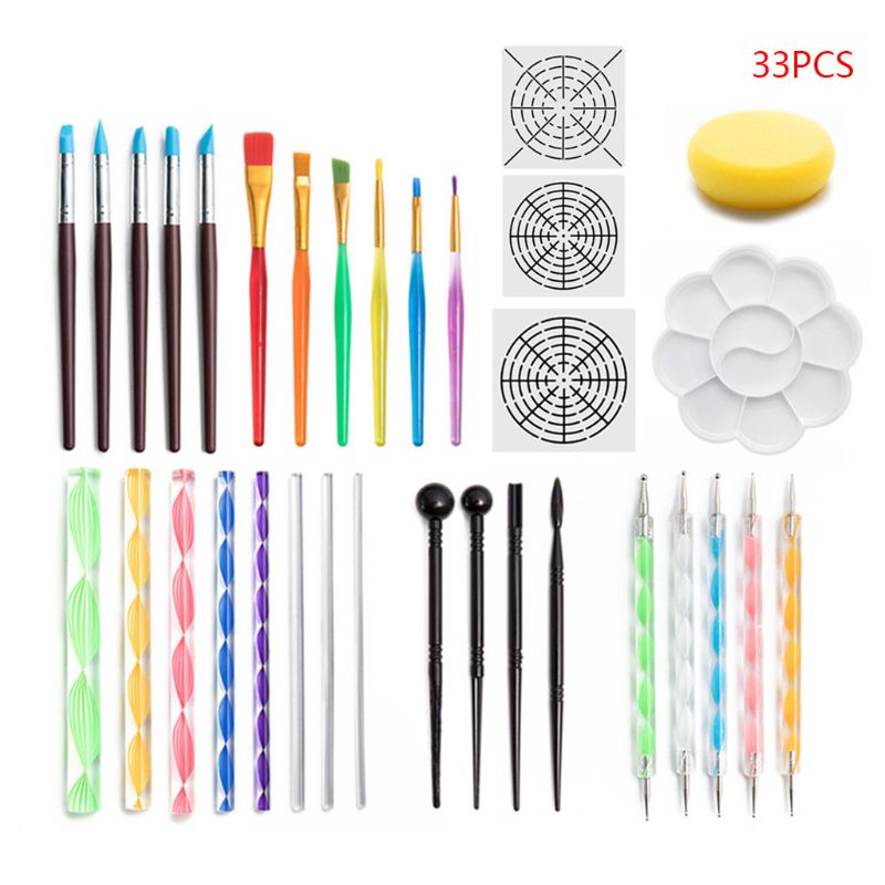 33pcs Mandala Dotted Tool Set for Painting Rock St... – Grandado