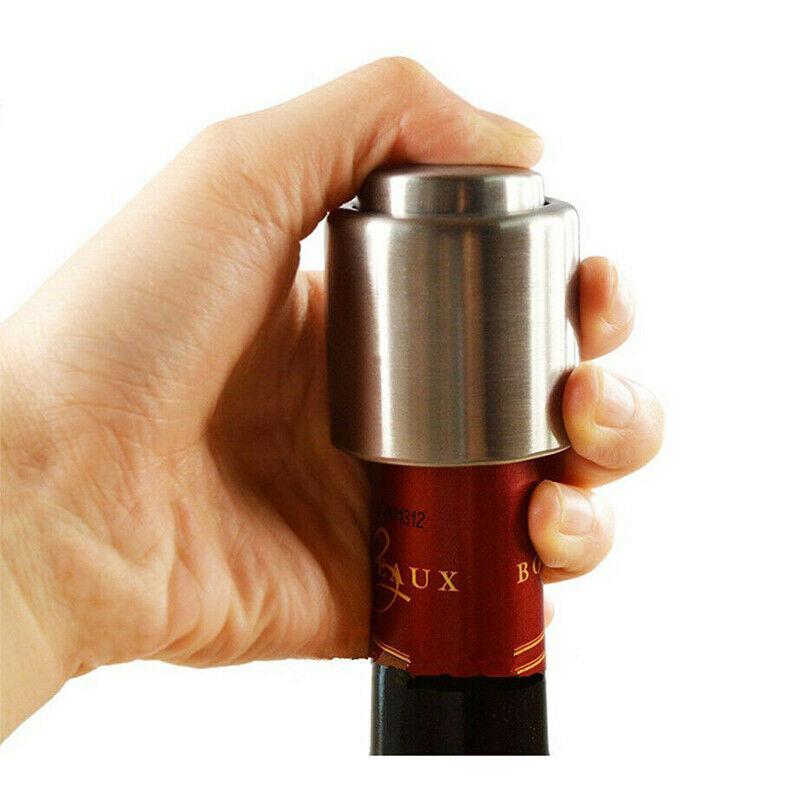 Push Wine Cork Leakproof Stainless Steel Bottle St... – Grandado