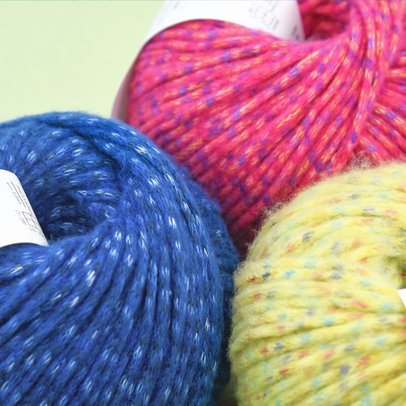 50g/ball medium thick hand woven wool yarn color d... – Grandado