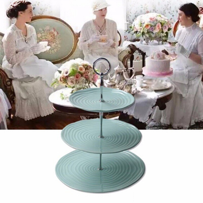 3 Tier Cake Fruit Plate Cake Plate Stand Handle Fi... – Grandado