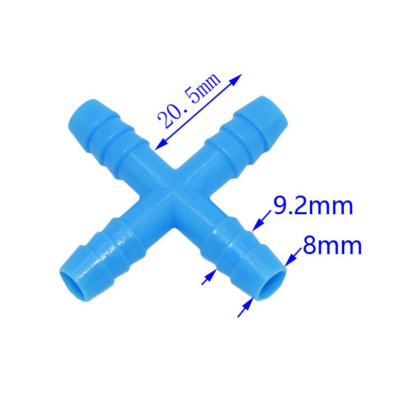 8mm 4- vägs korskoppling vattning & bevattning kan... – Vicedeal