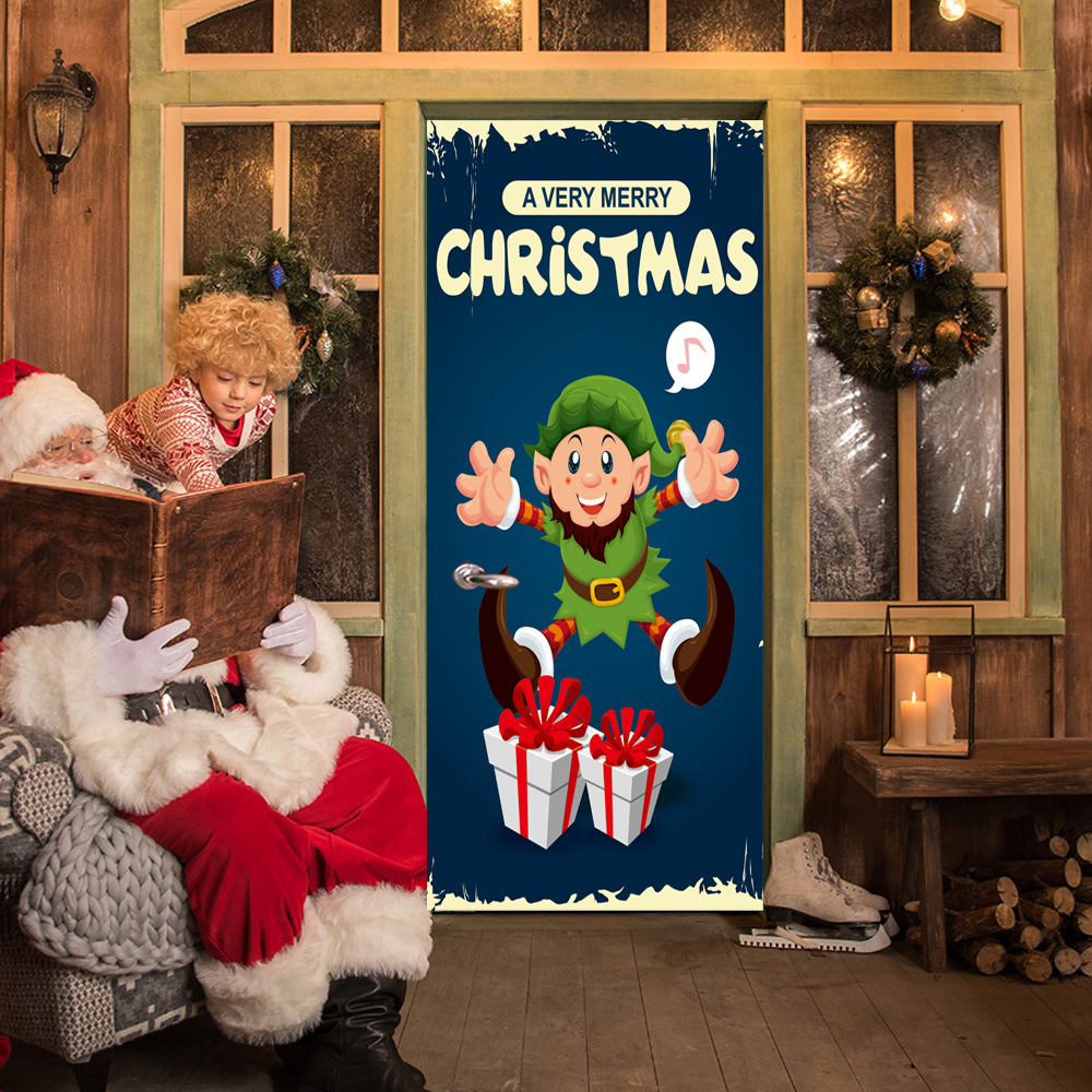 77x200cm Christmas Santa Claus Door Stickers For K... – Grandado